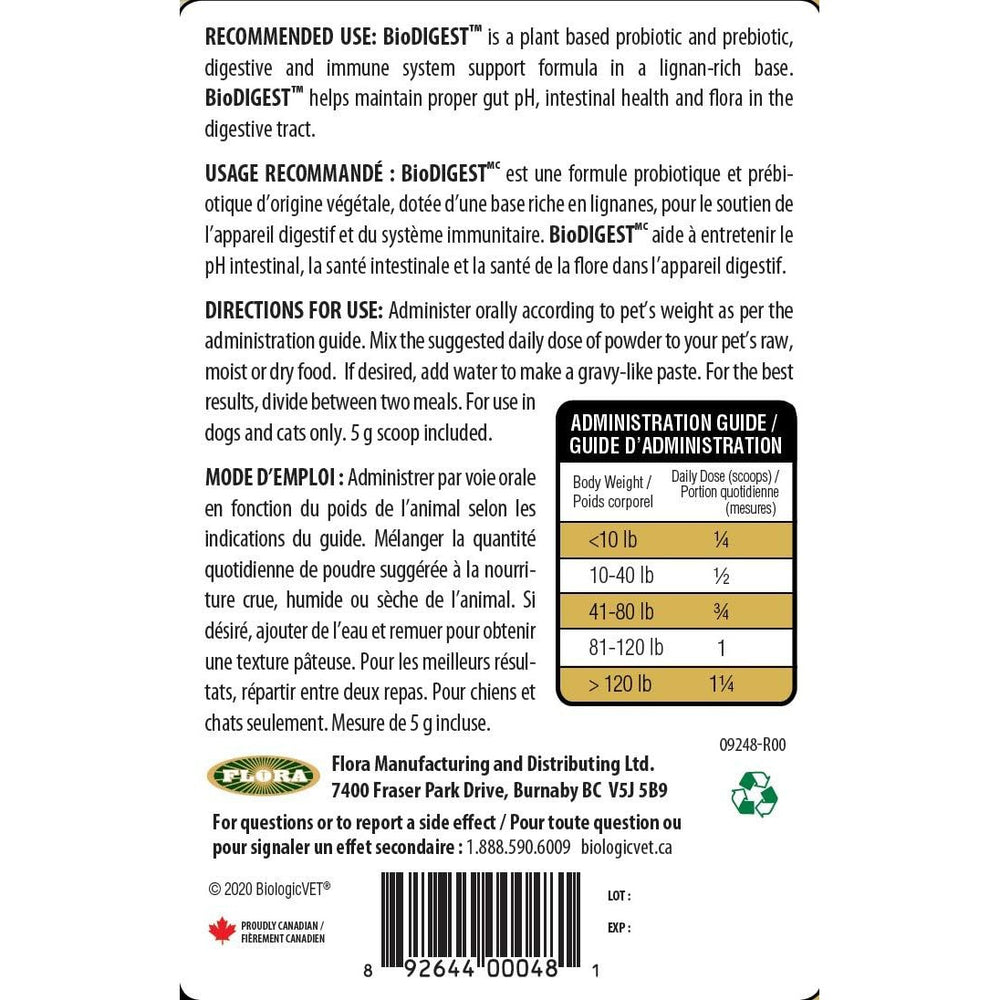 BiologicVET - BioDIGEST Plant Probiotic All-Natural Advanced Dog & Cat ...
